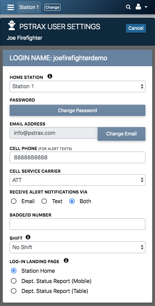 Manage your user settings